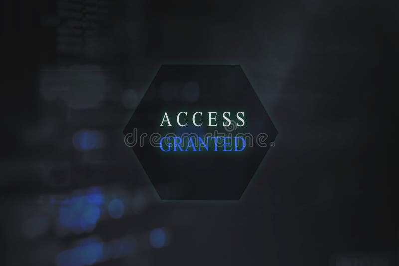 `Access Granted` at Computer System Screen Stock Illustration ...