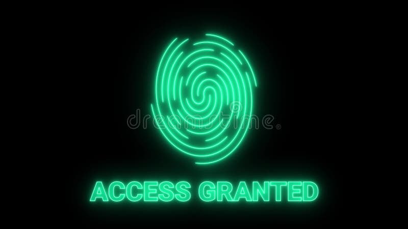 Access Granted .fingerprint Scan and Grant Access Animated Fingerprint ...