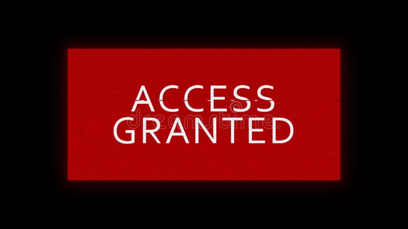 ACCESS GRANTED Glitch Notification. Stock Video - Video of cyberspace ...