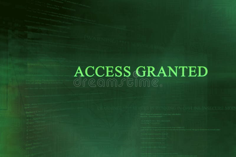 Access Granted Computer Screen Stock Illustration - Illustration of ...