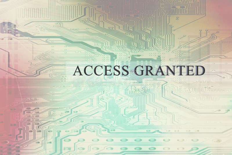 `Access Granted` at Computer System Screen Stock Illustration ...
