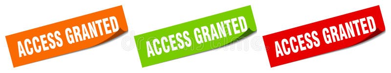 Access Granted Button. Sticker. Banner. Rounded Glass Sign Stock Vector ...