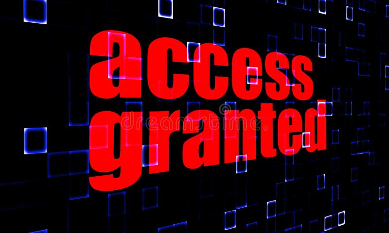 Access Ha Assegnato Su Fondo Digitale Illustrazione di Stock ...
