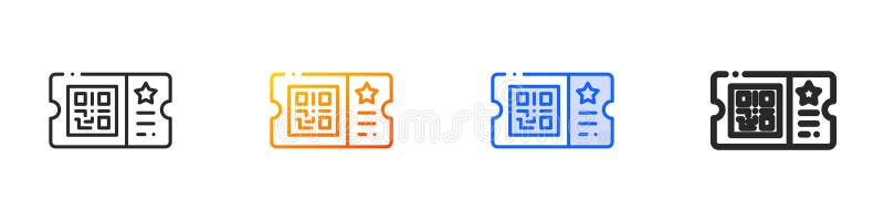 Access Icon.Thin Linear, Gradient, Blue Stroke and Bold Style Design ...