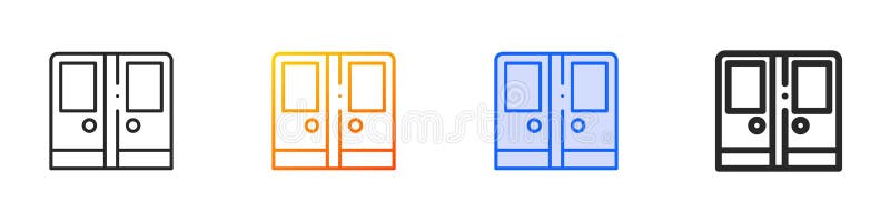 Access Icon.Thin Linear, Gradient, Blue Stroke and Bold Style Design ...