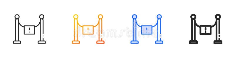 Access Icon.Thin Linear, Gradient, Blue Stroke and Bold Style Design ...