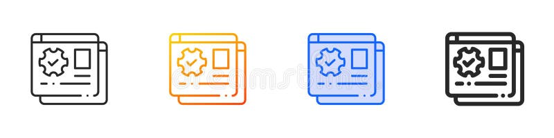 Access Icon.Thin Linear, Gradient, Blue Stroke and Bold Style Design ...