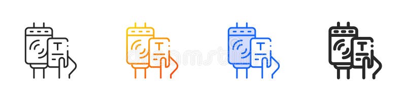 Access Icon.Thin Linear, Gradient, Blue Stroke and Bold Style Design ...