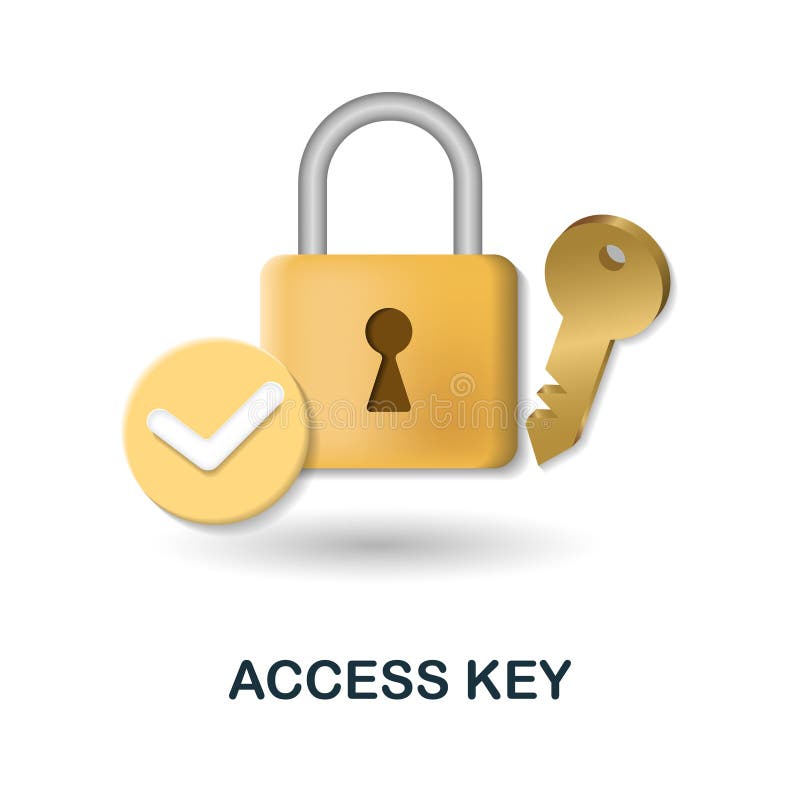Access Key Icon. 3d Illustration from Security Collection Stock Vector ...