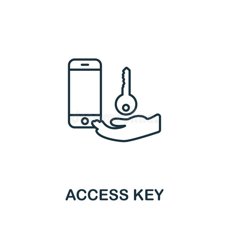 Access Key Icon. Monochrome Simple Cyber Security Icon for Templates ...