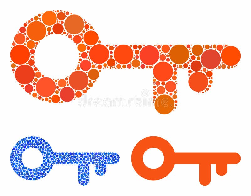 Access Key Mosaic Icon of Circles Stock Illustration - Illustration of ...