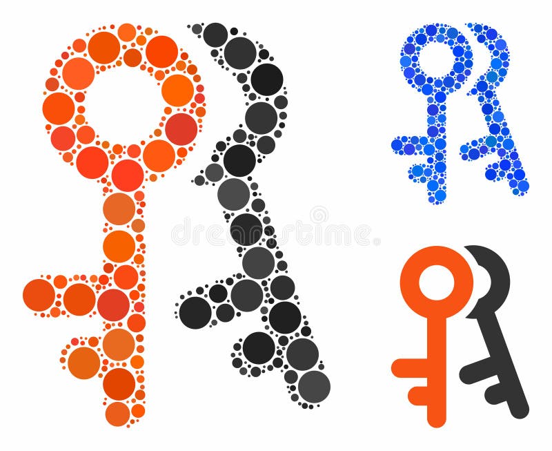 Access Keys Composition Icon of Circle Dots Stock Vector - Illustration ...