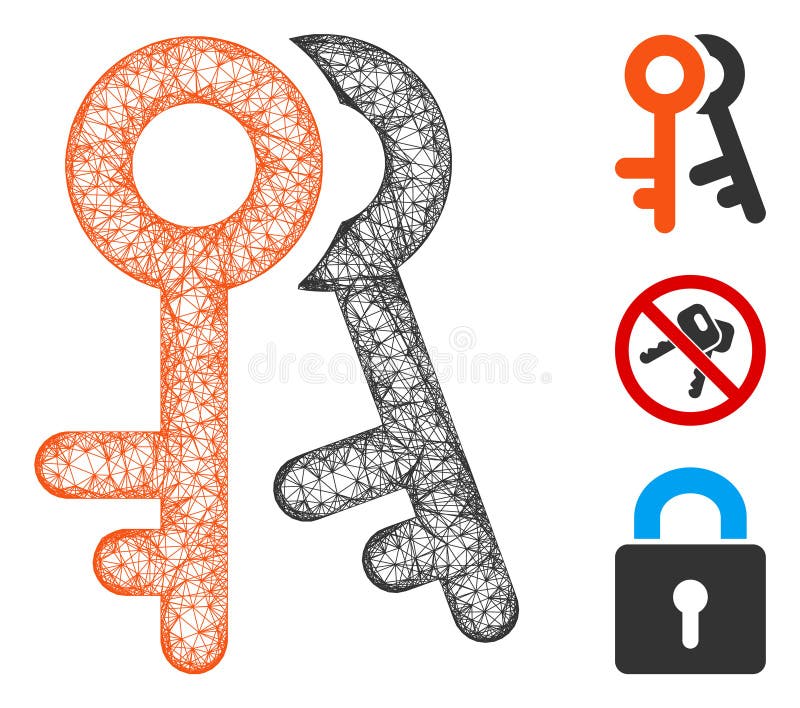 Access Keys Polygonal Web Vector Mesh Illustration Stock Vector ...