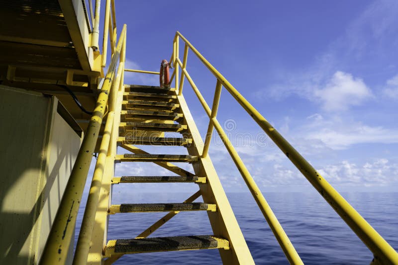 The Access Ladder is Sloped and Has a Protective Handrail for the ...