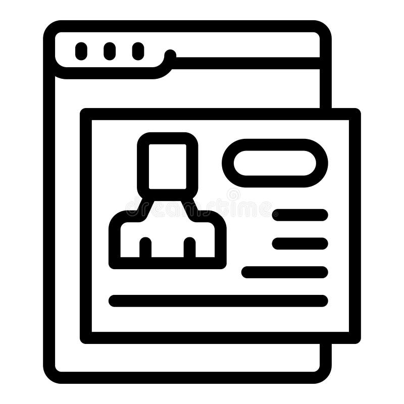 Access Login Icon Outline Vector. Online Account Stock Vector ...