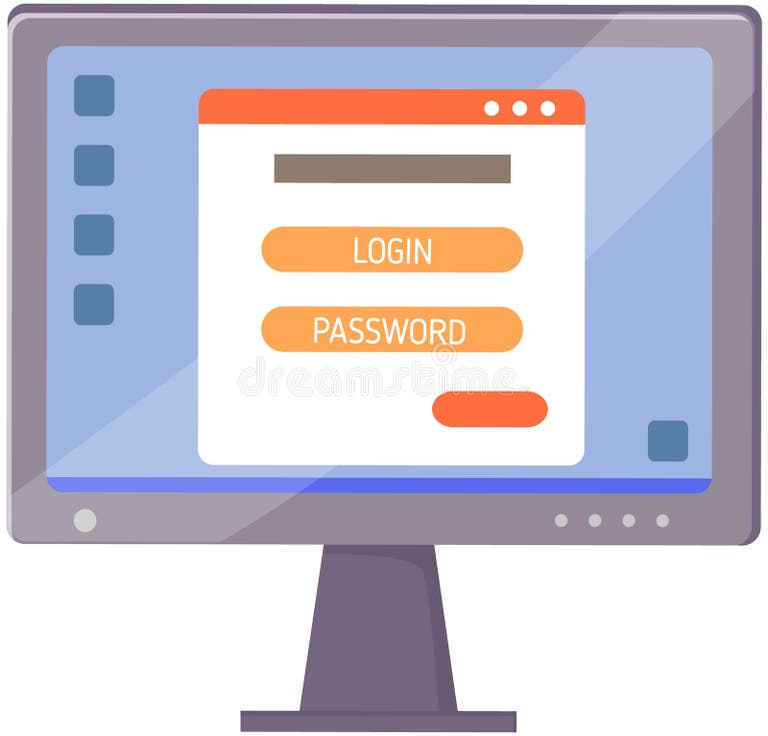 Access Management Authorize Software Authentication Login Form Password System Security Stock ...