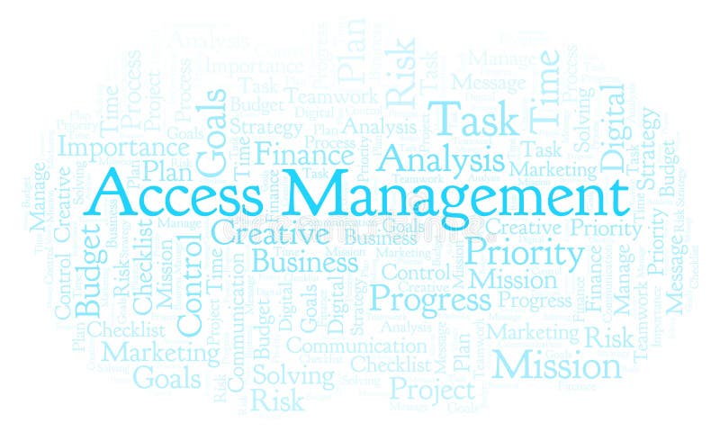 Access Management Word Cloud, Made with Text only. Stock Illustration ...