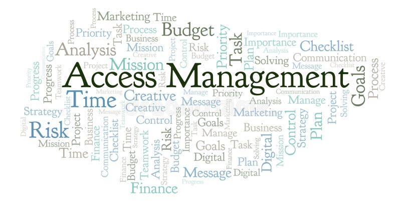 Access Management Word Cloud, Made with Text only Stock Illustration ...