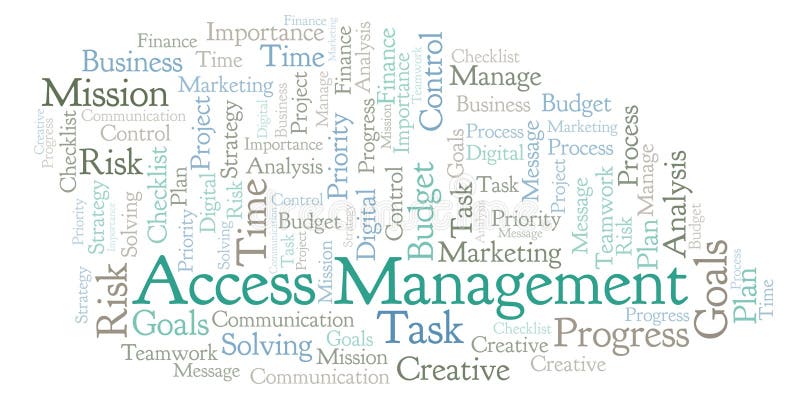 Access Management Word Cloud, Made with Text only. Stock Illustration ...