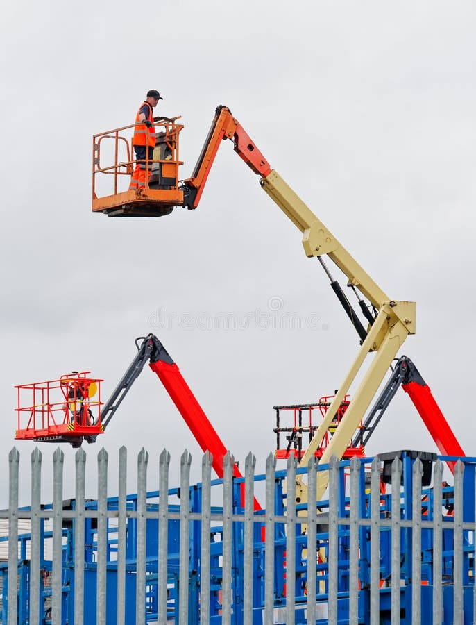 Glasgow, UK, August 6th 2022, Access Platform Equipment Powered High in ...