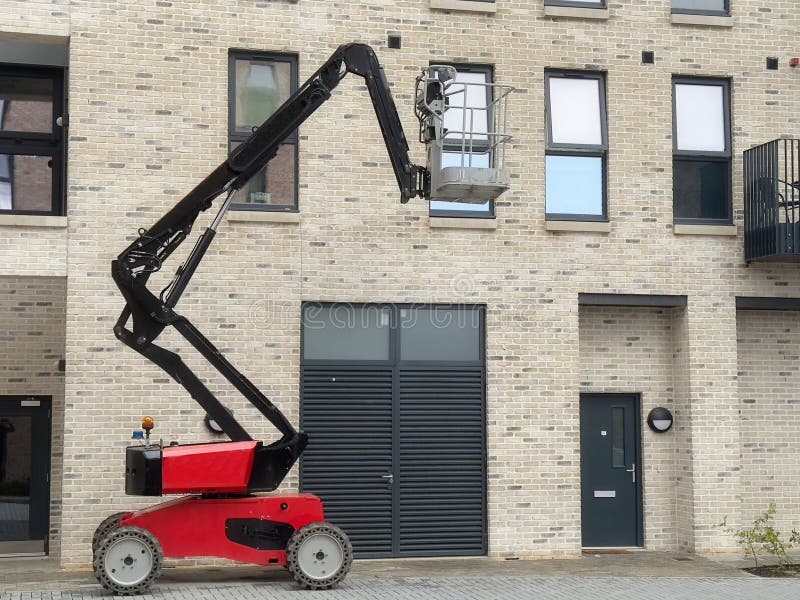 Access Platform Equipment Powered Lift at Newly Completed Building ...