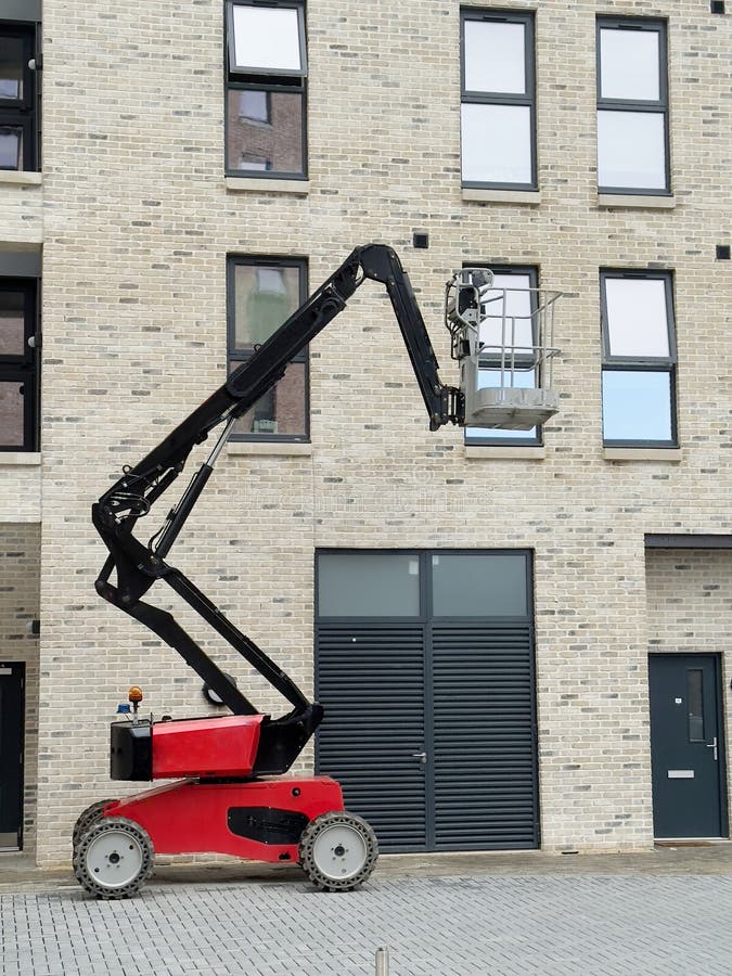 Access Platform Equipment Powered Lift at Newly Completed Building ...