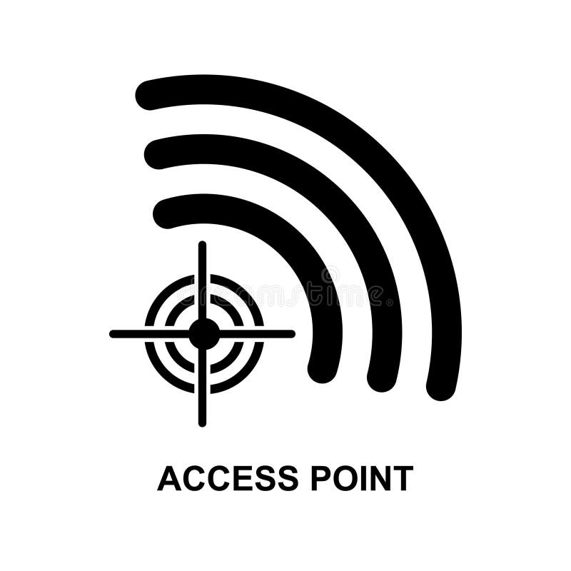 Access Point Icon Isolated on Background Stock Vector - Illustration of ...
