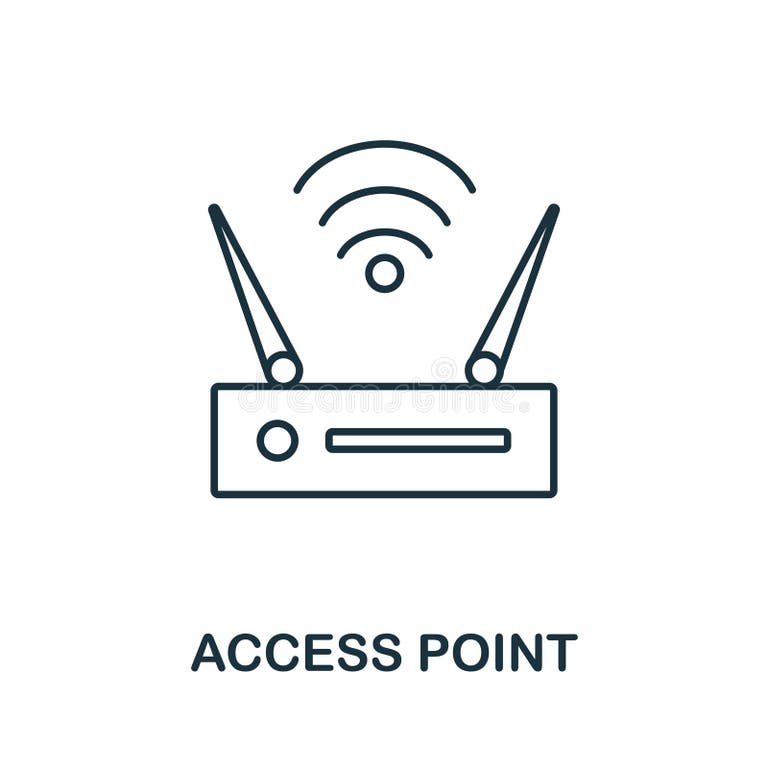 Access Point Line Icon. Element Sign from Networking Collection. Access ...