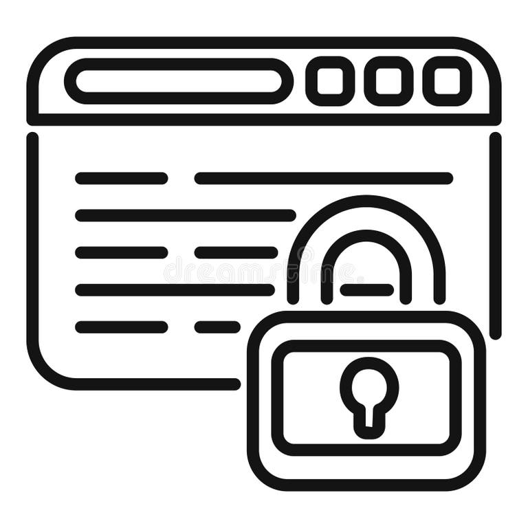 Access Process Icon Outline Vector. Fire Laptop Private Stock Vector ...