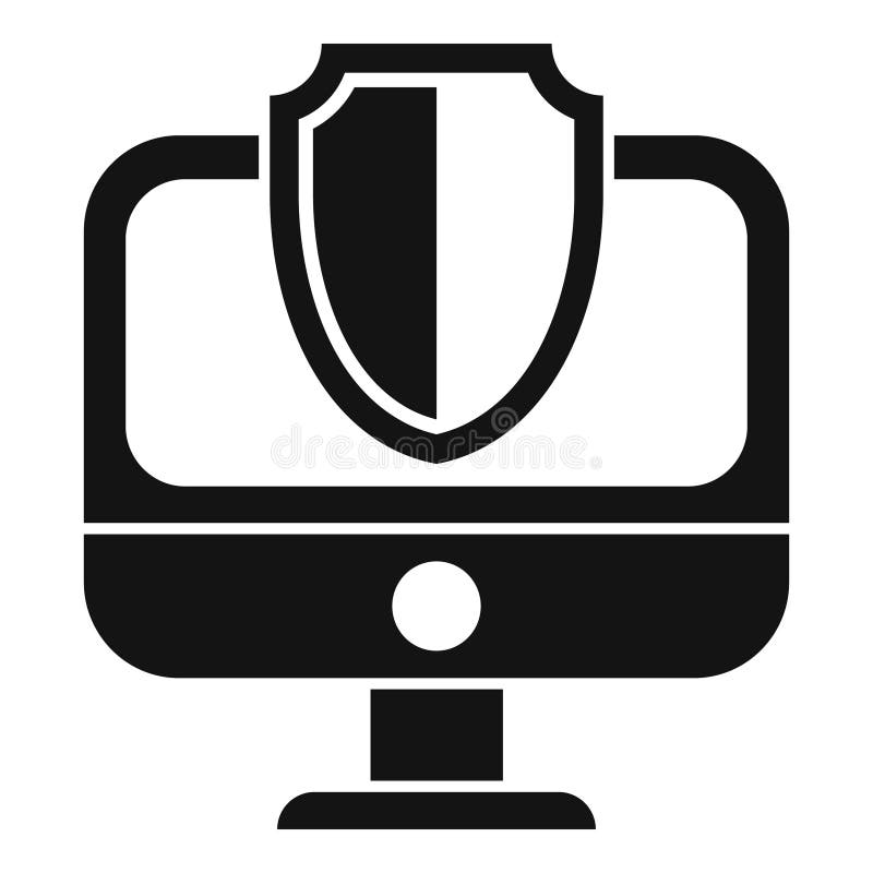 Access Process Pc Icon Simple Vector. Monitor Data Stock Vector ...