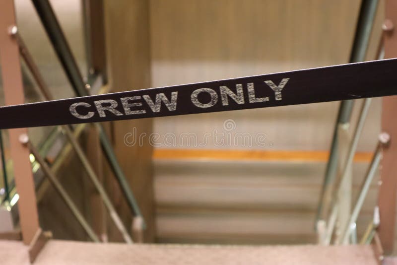 Access Prohibited Sign Crew only Stock Image - Image of entrance, alert ...