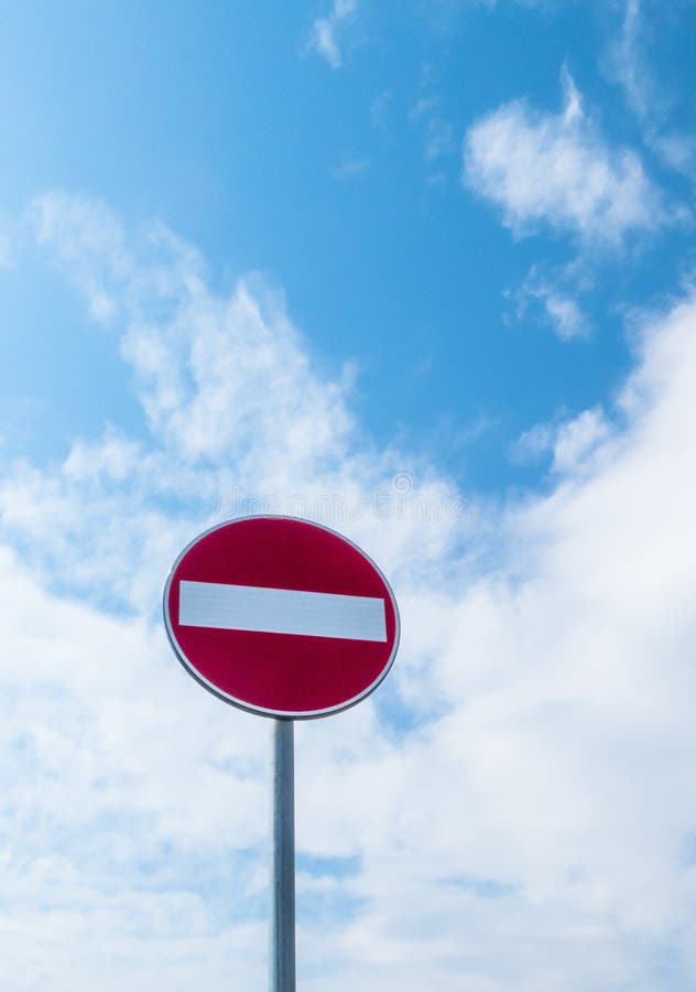 Access Prohibition Road Sign Stock Photo - Image of road, warning ...
