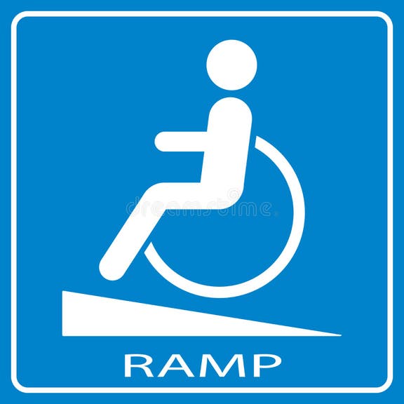 Access Ramp Sign, Symbol. Vector Stock Illustration - Illustration of ...