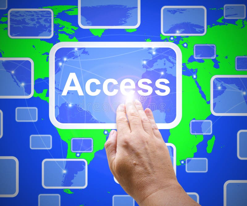Access Security Icon Means Control of Admission To a Website or System ...
