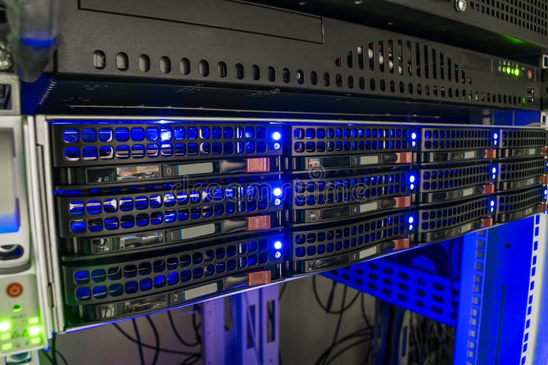 Modern Communication Equipment is in the Server Room. Access Server is ...