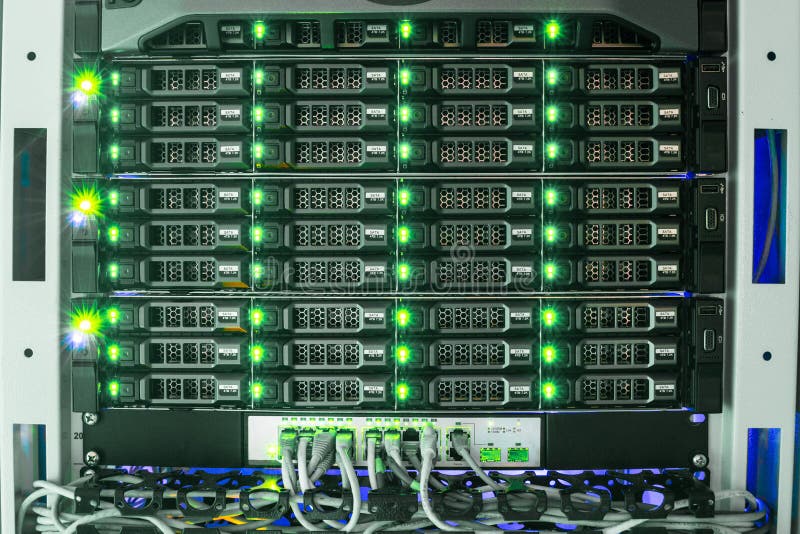 Access Servers Installed in the Server Room and Connected To the Switch ...