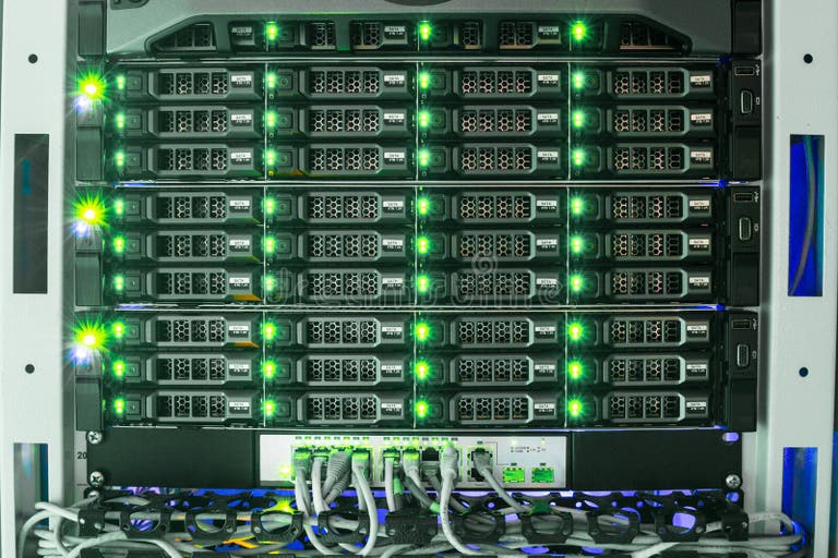 Access Servers Installed in the Server Room and Connected To the Switch ...