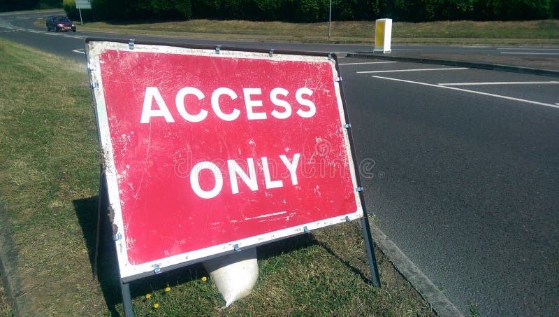 Access only stock image. Image of sign, caution, precaution - 43026781