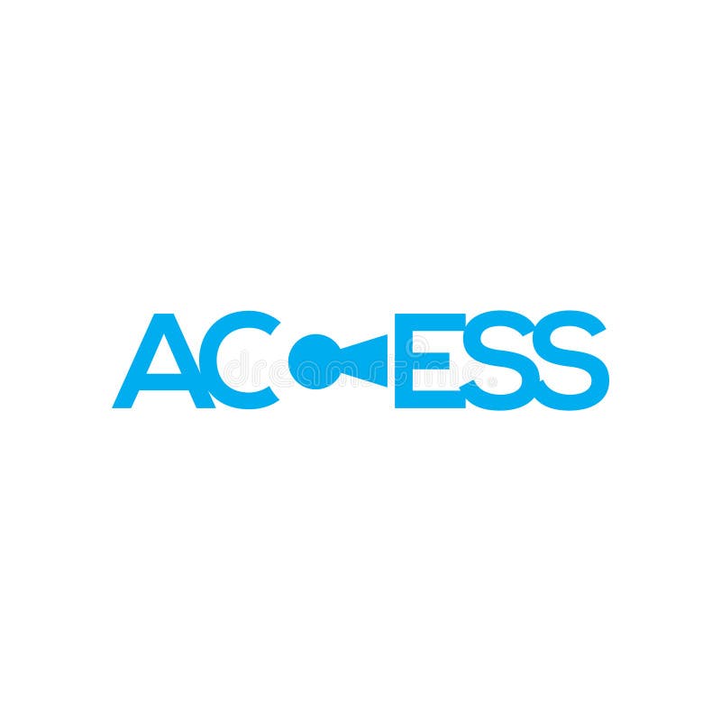 Access Text Logo with Key Vector Template. Key Access Logo Text Element ...
