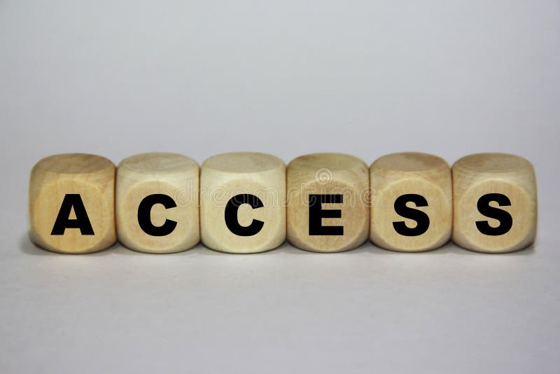 Access Title - Wooden Cubes Concept - White Background Stock Photo ...