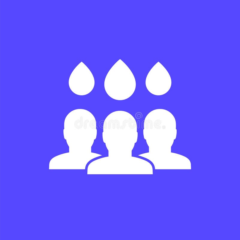 Access To Clean Water Icon with People Stock Vector - Illustration of ...