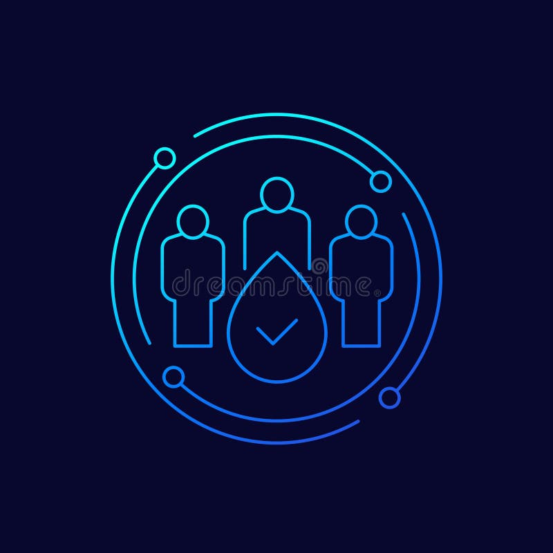 Access To Clean Water Line Icon, Vector Stock Vector - Illustration of ...