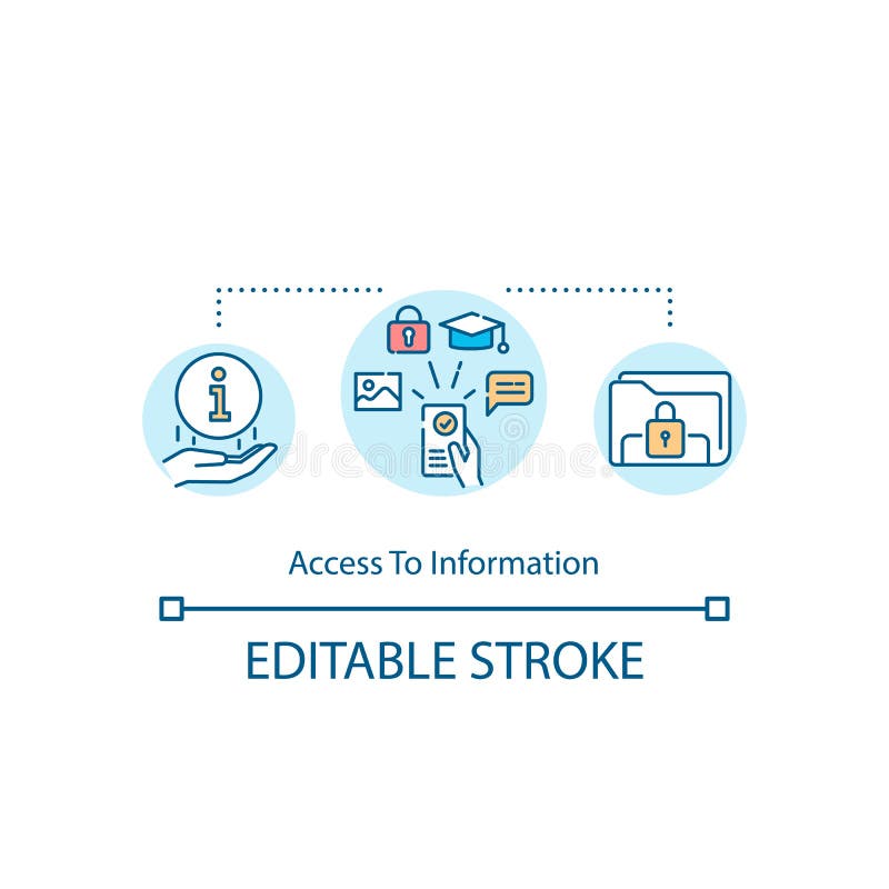 Access To Information Concept Icon Stock Vector - Illustration of ...