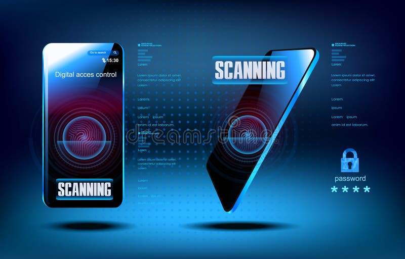 Access To Personal Data on Mobile Phone by Scanning Fingerprint. Access ...