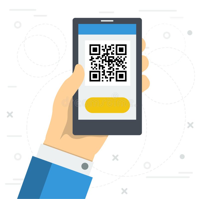 Access To Web Site by Qr Code Stock Illustration - Illustration of ...