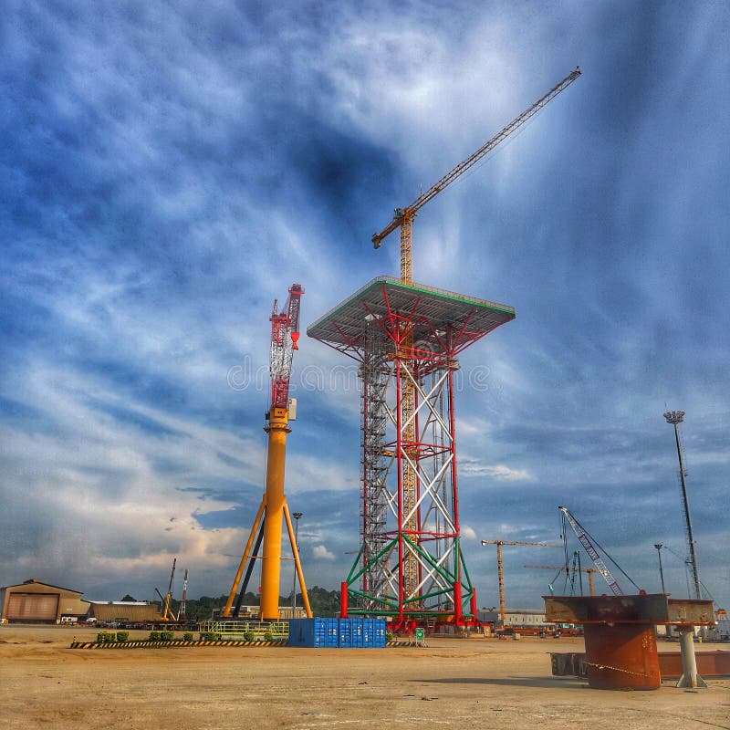 Access Tower Project Saipem Indonesia Stock Photo - Image of saipem ...