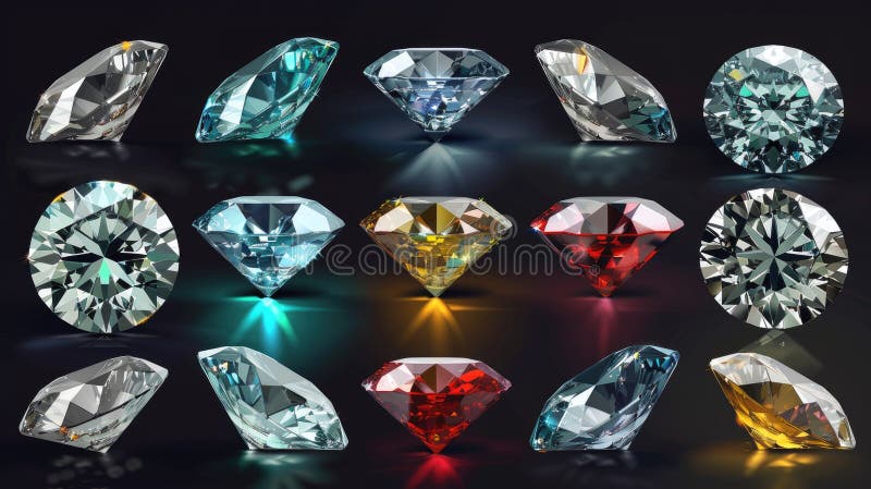 Access a Versatile Collection of Diamond Icons with this Stock Vector ...
