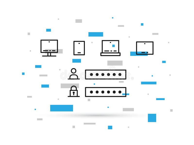 Access Window for Digital Devices Vector Illustration Stock Vector ...