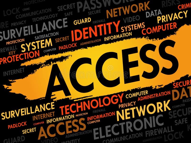 Access Word on Computer Screen Showing Login Stock Illustration ...