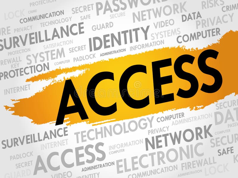 Access Word on Computer Screen Showing Login Stock Illustration ...